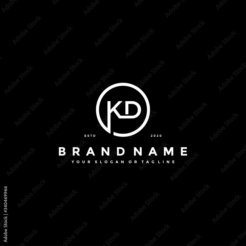 Letter KD Logo design vector Stock Vector | Adobe Stock