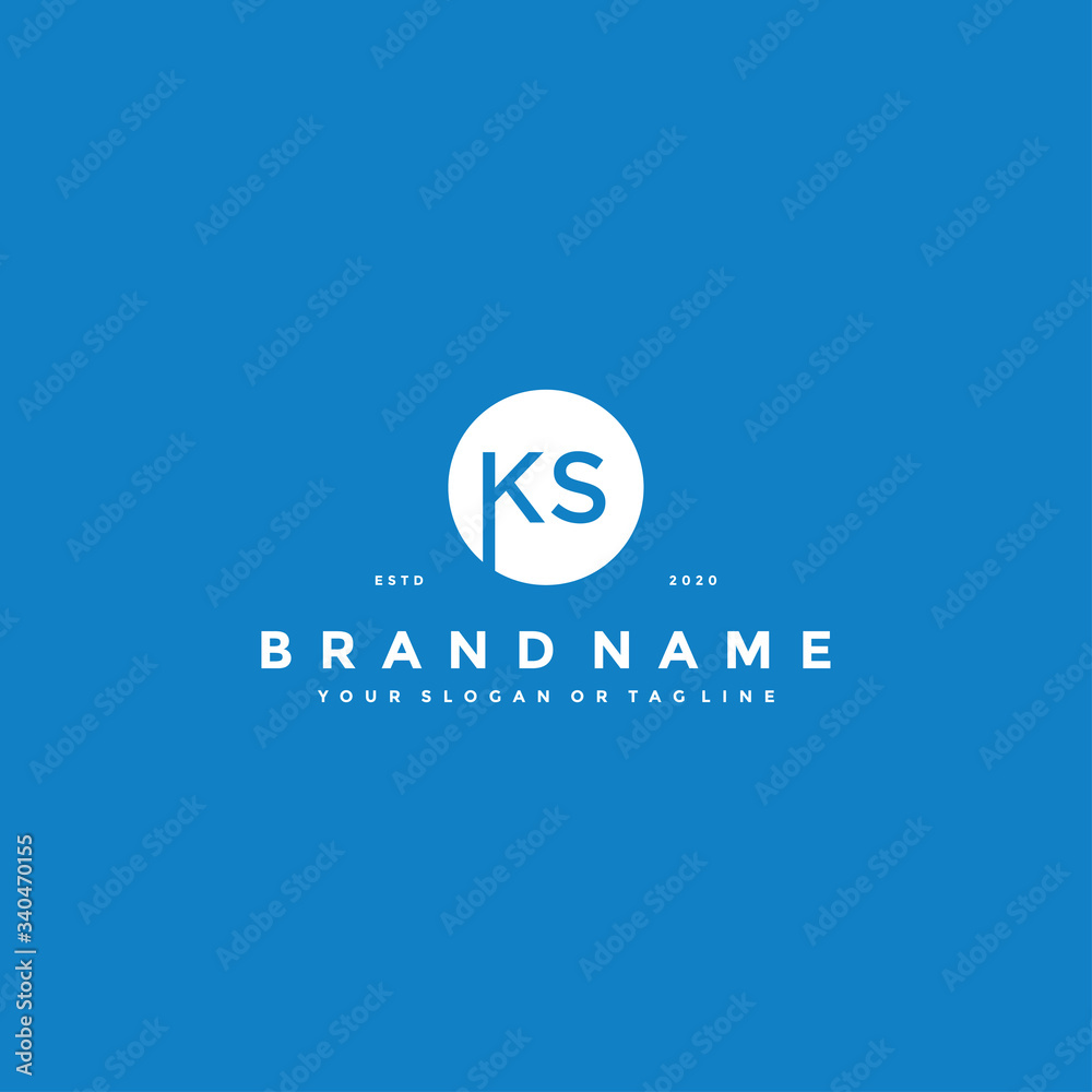 Letter KS Logo design vector Stock Vector | Adobe Stock