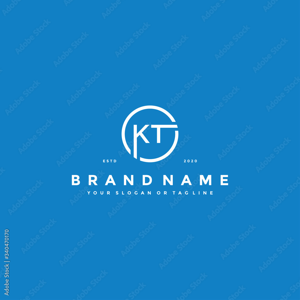 Letter KT Logo design vector Stock Vector | Adobe Stock