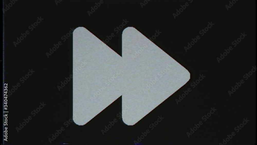 Retro VHS glitch Fast Forward Symbol Icon from 80s 90s Retro Television ...