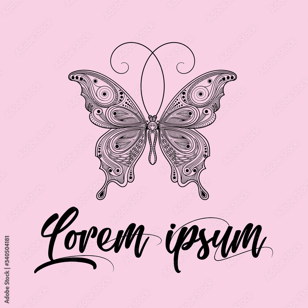 butterfly batik pattern Stock Vector | Adobe Stock