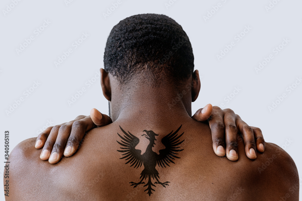Back tattoo mockup Stock Photo | Adobe Stock