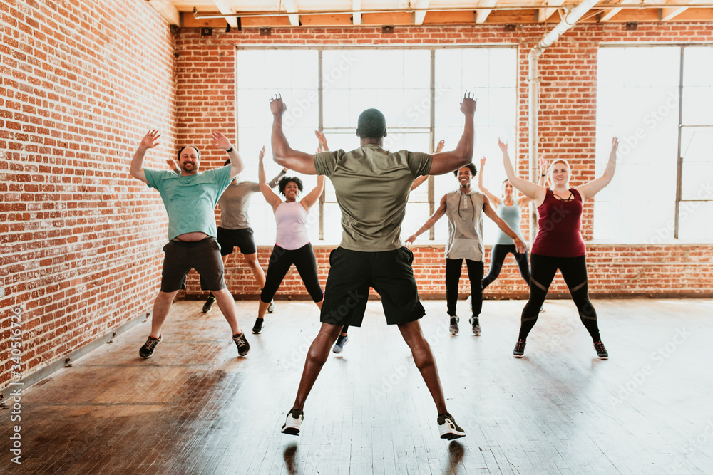 Fitness studio class session Stock Photo | Adobe Stock