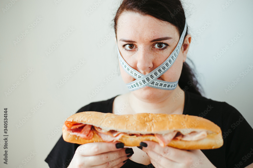 Diet restricts, weight loss, eating disorder. Anorexia and bulimia ...