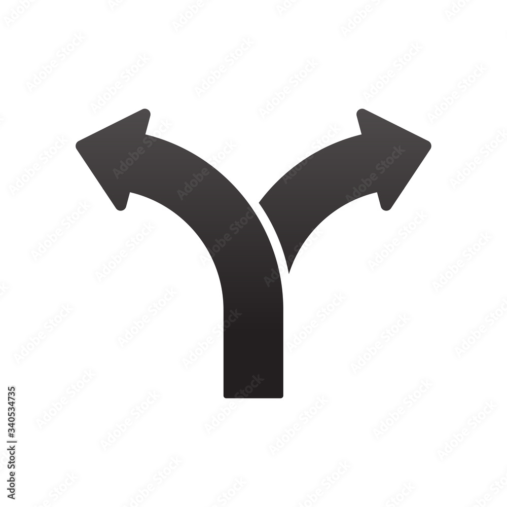 Two way direction arrows vector illustration. Stock Vector | Adobe Stock