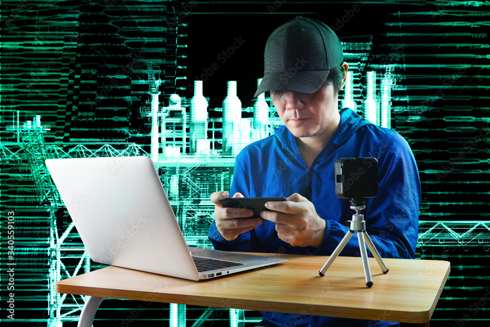 Pro player casting mobile game on casting table station which have ...