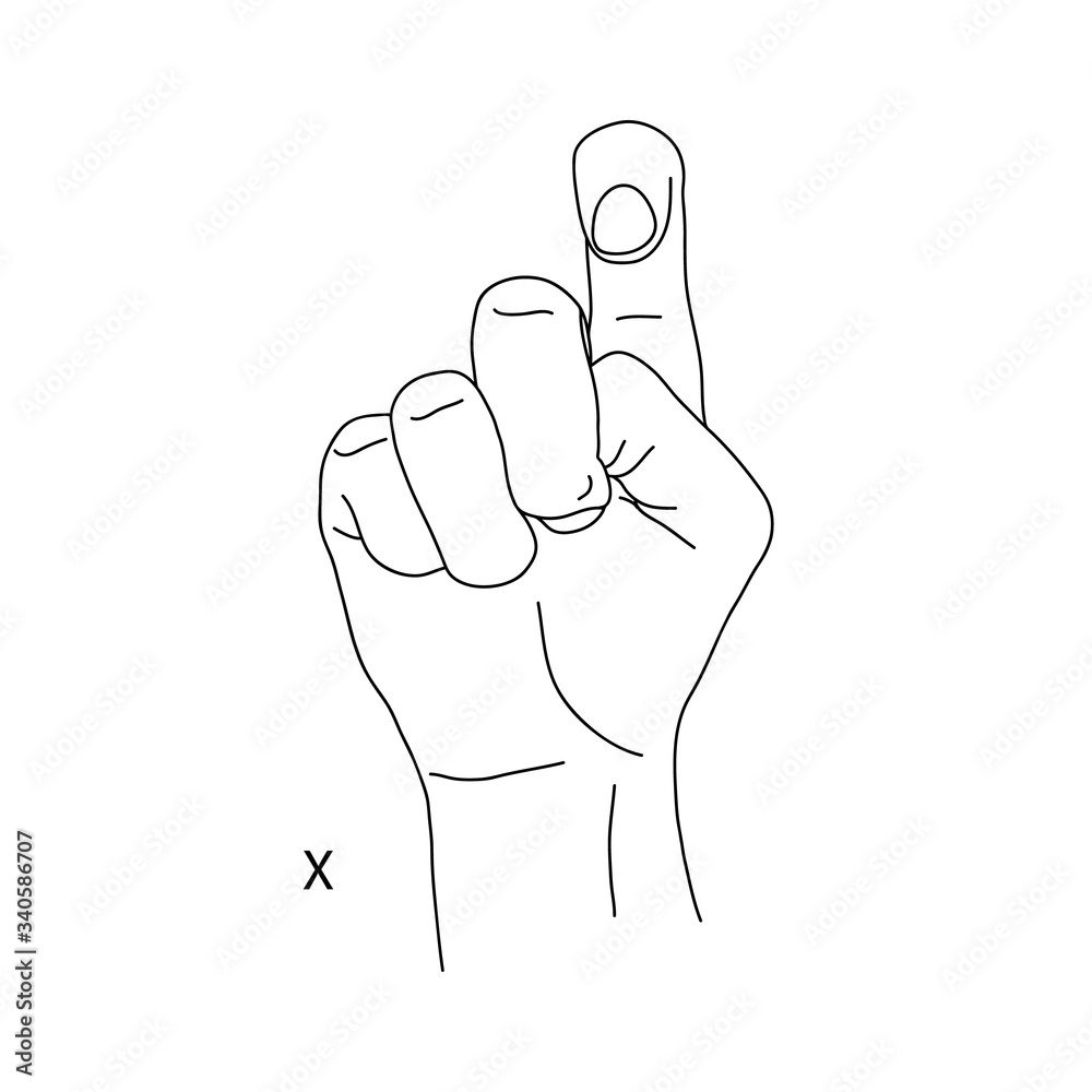 X is the twenty-fourth letter of the alphabet in sign language. The ...