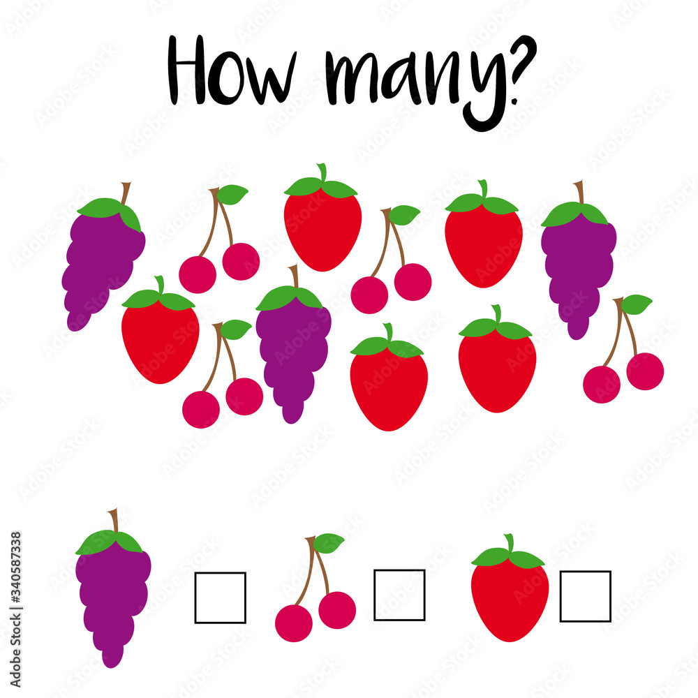 How many objects.Preschool Counting Activities. Printable worksheet ...