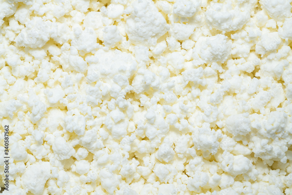 Cottage cheese (curd) top view, food background Stock Photo | Adobe Stock