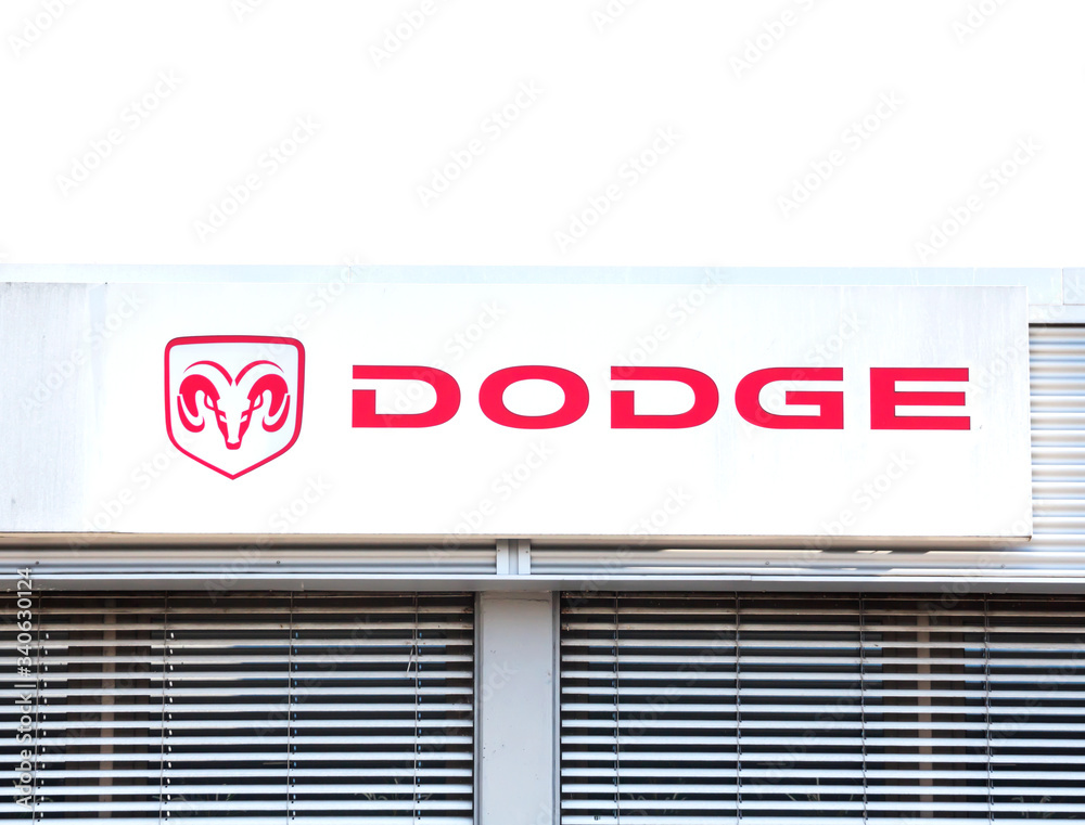 Dodge logo, Dealership in Nurnberg Stock Photo | Adobe Stock