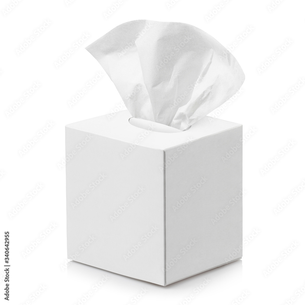 Napkin box, isolated on white background Stock Photo | Adobe Stock