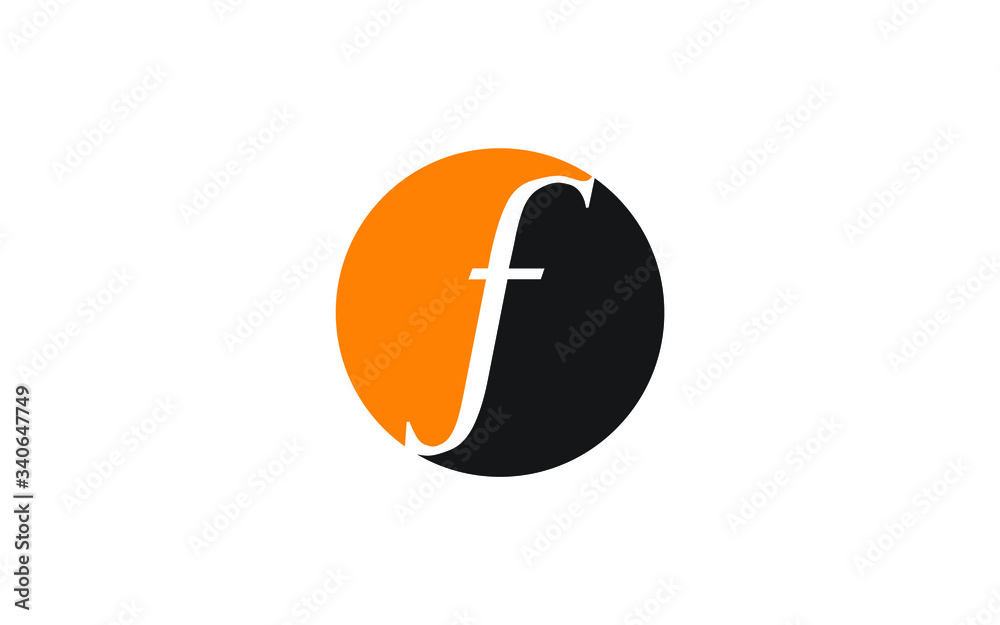 f Letter Cursive Icon or Logo design, Vector Template Stock Vector ...
