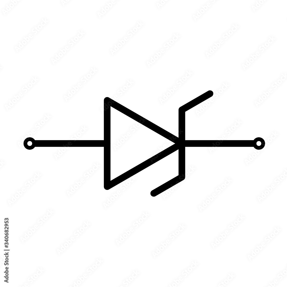 Symbol Zener Diode icon Zener Diode Stock Vector | Adobe Stock