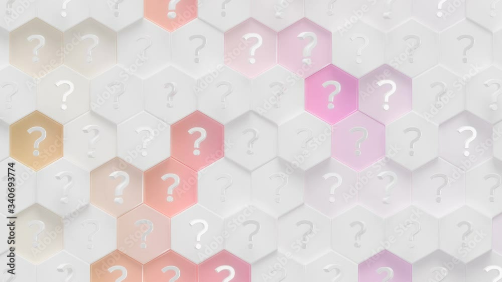 Question Marks Hexagon Surface Loop 1 Multicolor 3: animation of ...