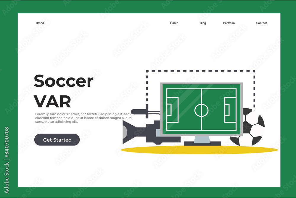 Soccer VAR concept illustration concept for web landing page template ...
