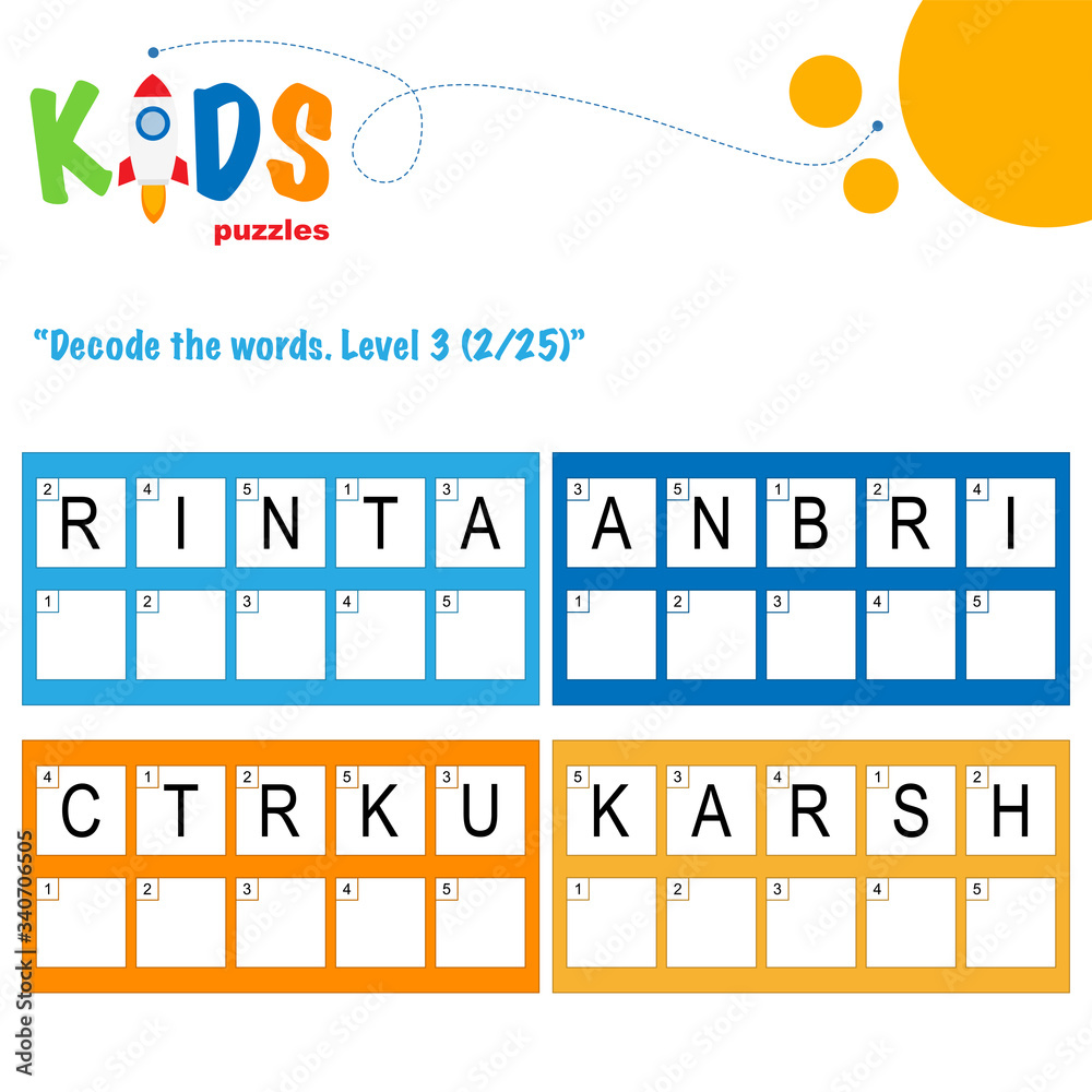 Decode the 5-letter words. Worksheet practice for preschool, elementary ...