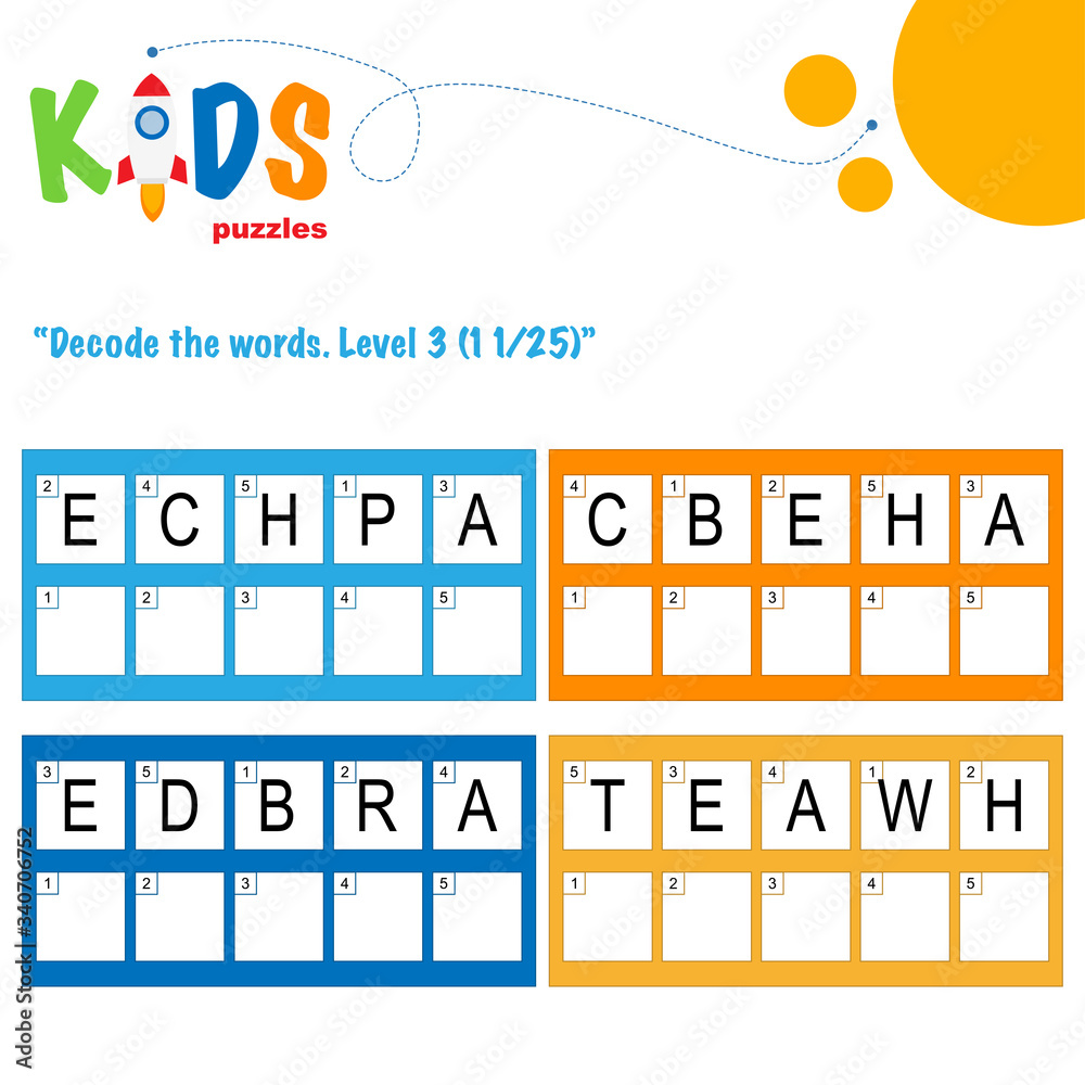 Decode the 5-letter words. Worksheet practice for preschool, elementary ...