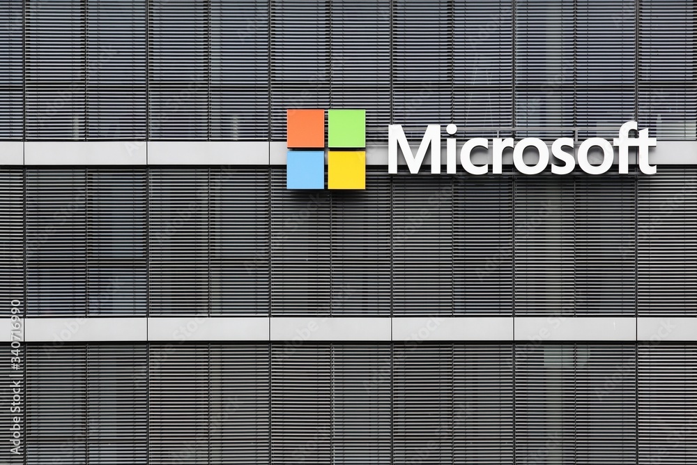 Cologne, Germany - July 2, 2017: Microsoft office building. Microsoft ...