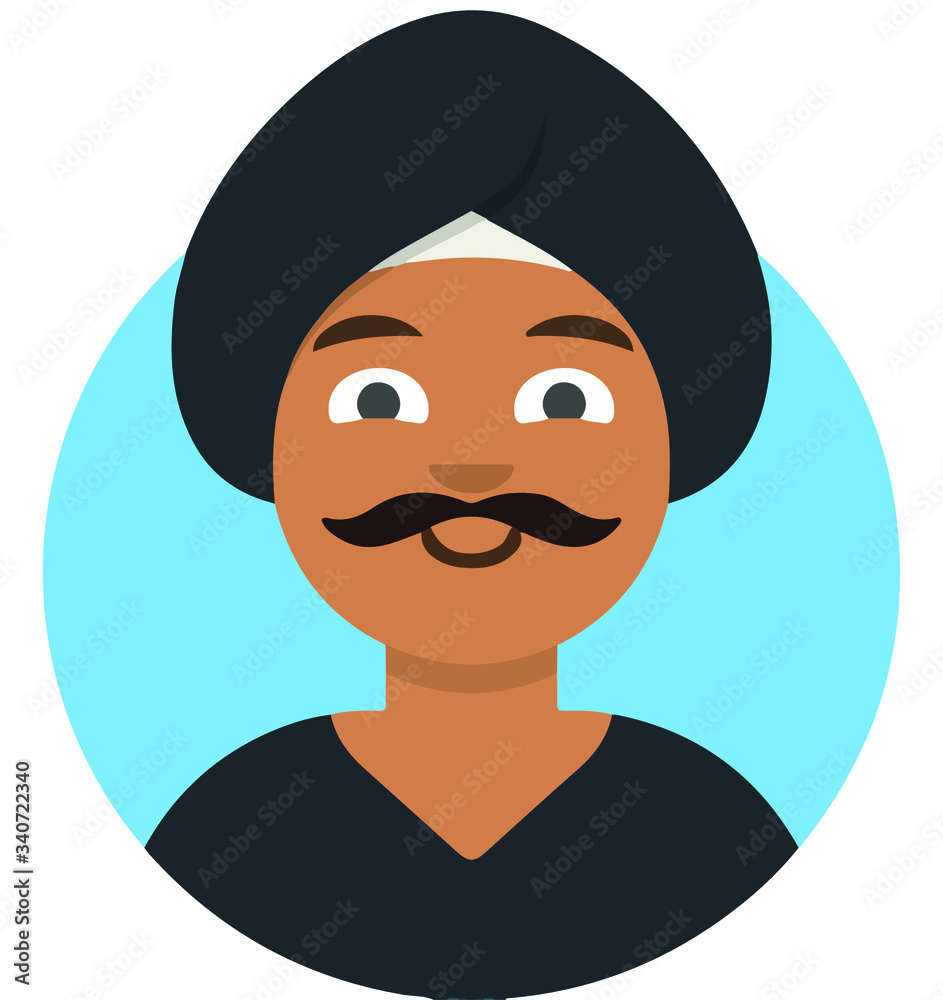 Islamic man in traditional arabic hat shemagh, khaliji or keffiyeh with ...