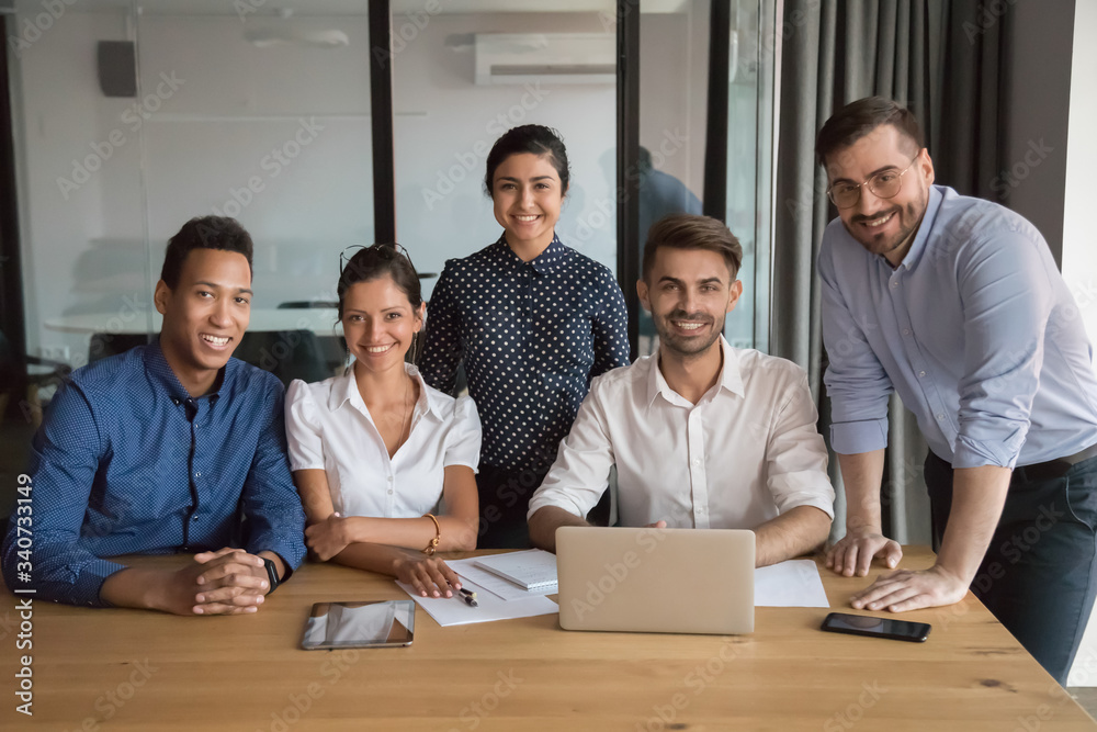 Multi-ethnic millennial employees company members different ethnicity ...