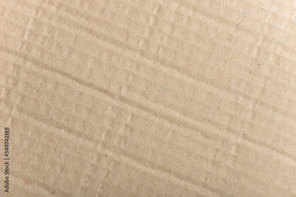 Carton or cardboard packing material. Texture of corrugated paper ...