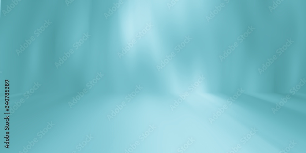 perspective floor backdrop blue room studio with light blue gradient ...
