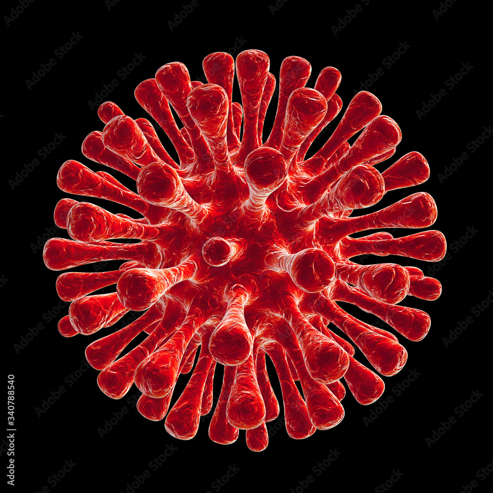 Coronavirus 2019-nCov red virus cell png black background asian flu ...
