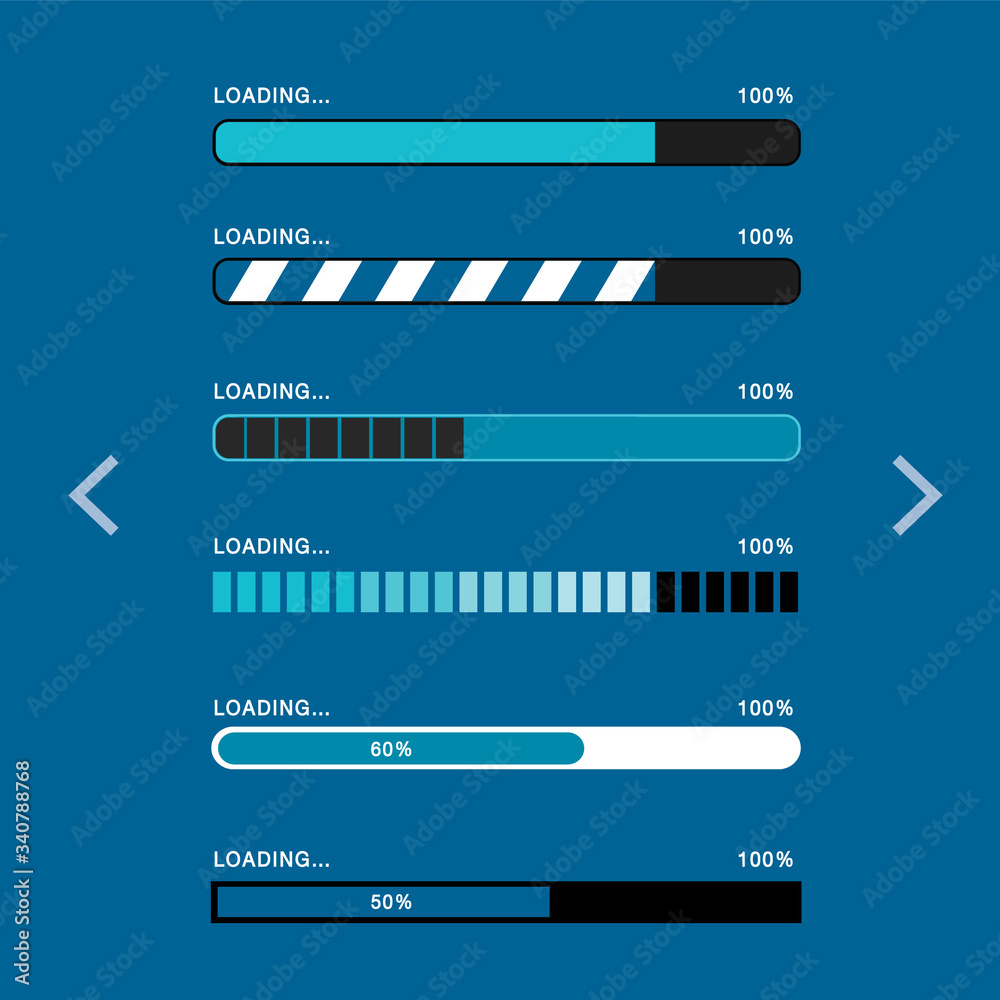 Download file and Loading icon set for website or application. Vector ...