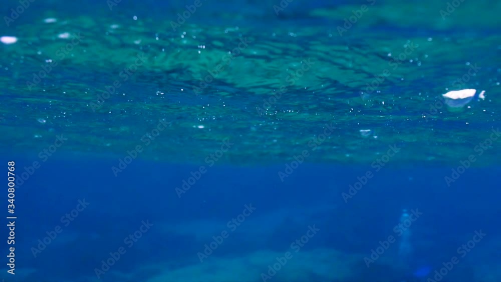 Sea Surface While Raining Underwater Stock Video | Adobe Stock