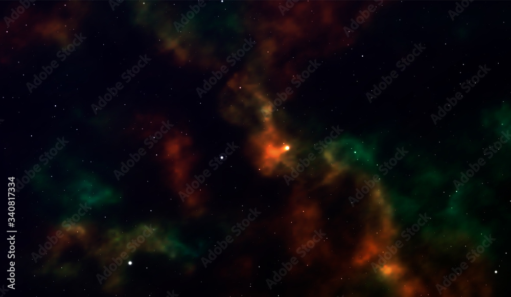 Space background Fantastic outer view with realistic bright stars and ...