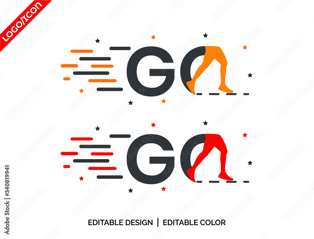 Go / Go Ahead latter tag icon Design. promotion icon, best deal symbol ...