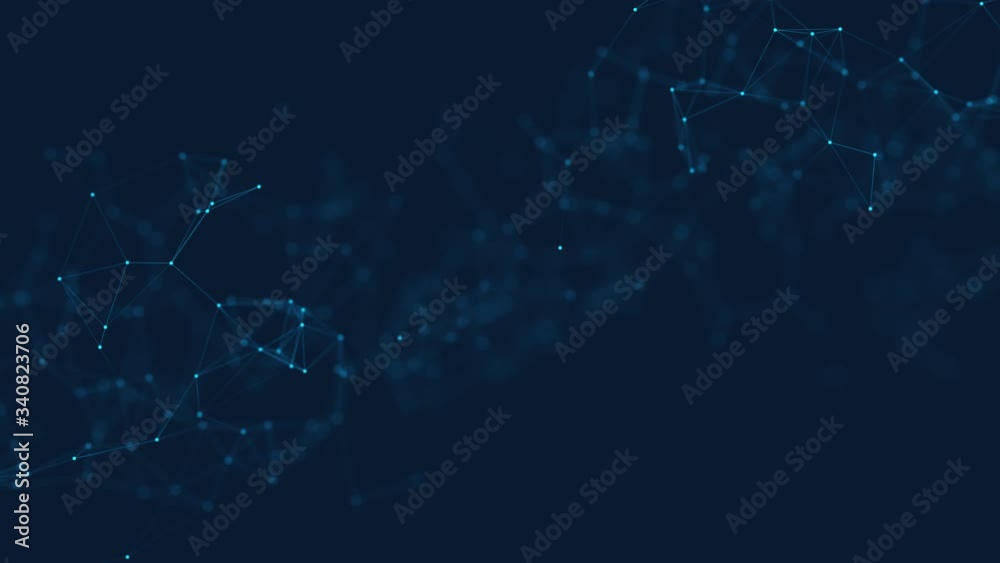 Abstract plexus background. Blue lines and dots. Techno background ...