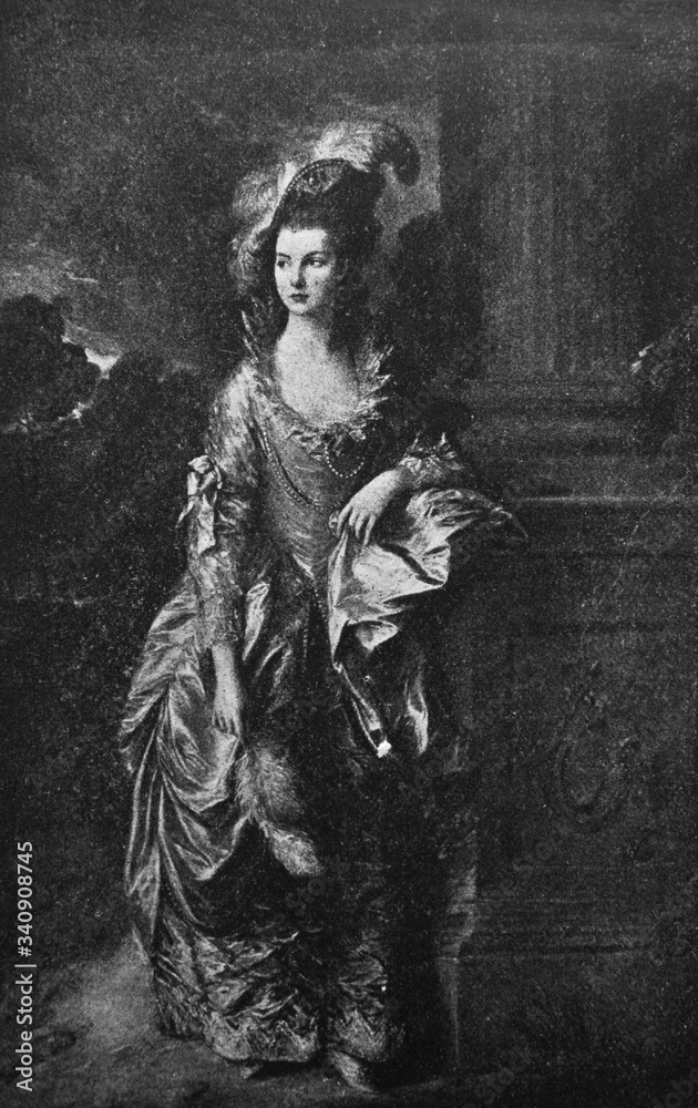 Portrait of Mrs Mary Graham by Thomas Gainsborough, an English portrait ...