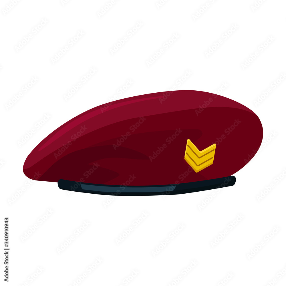 Military beret vector icon.Cartoon vector icon isolated on white ...