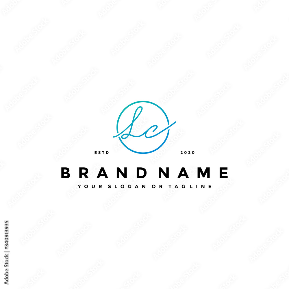 letter LC logo design vector Stock Vector | Adobe Stock