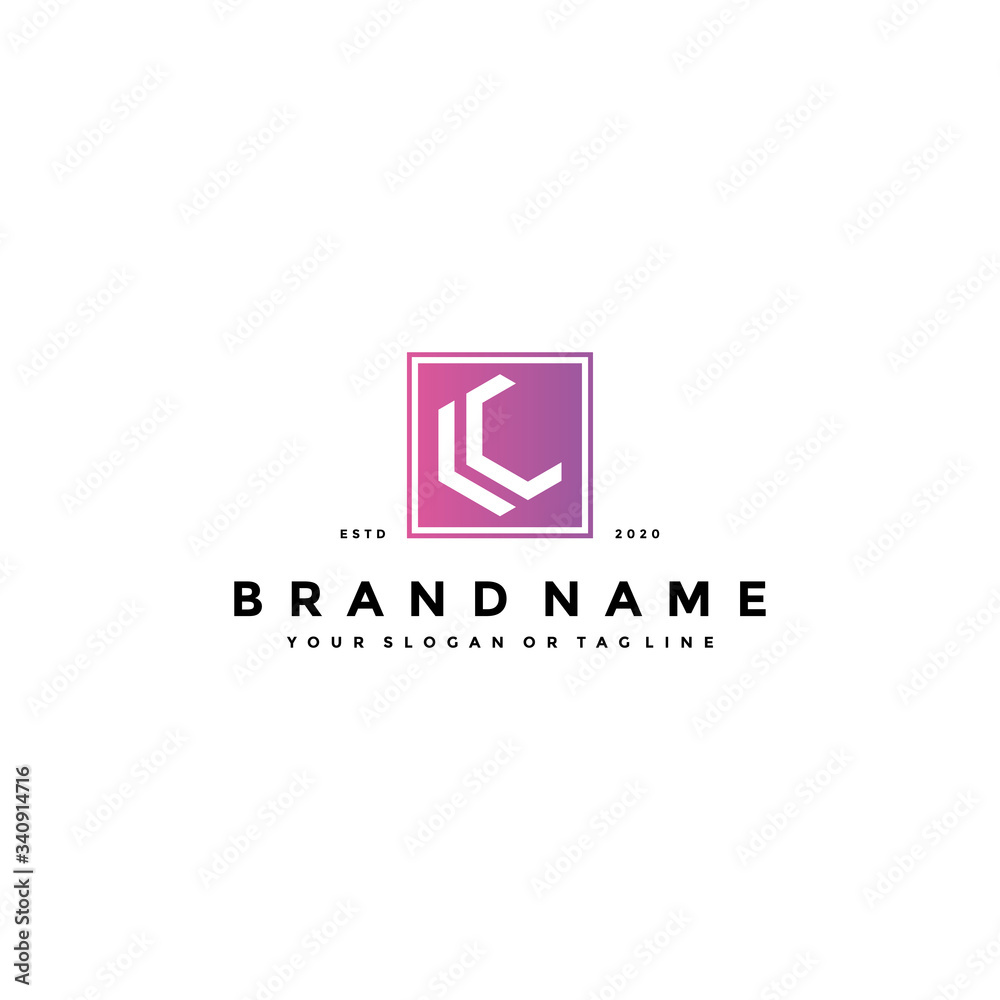 letter LC logo design vector Stock Vector | Adobe Stock