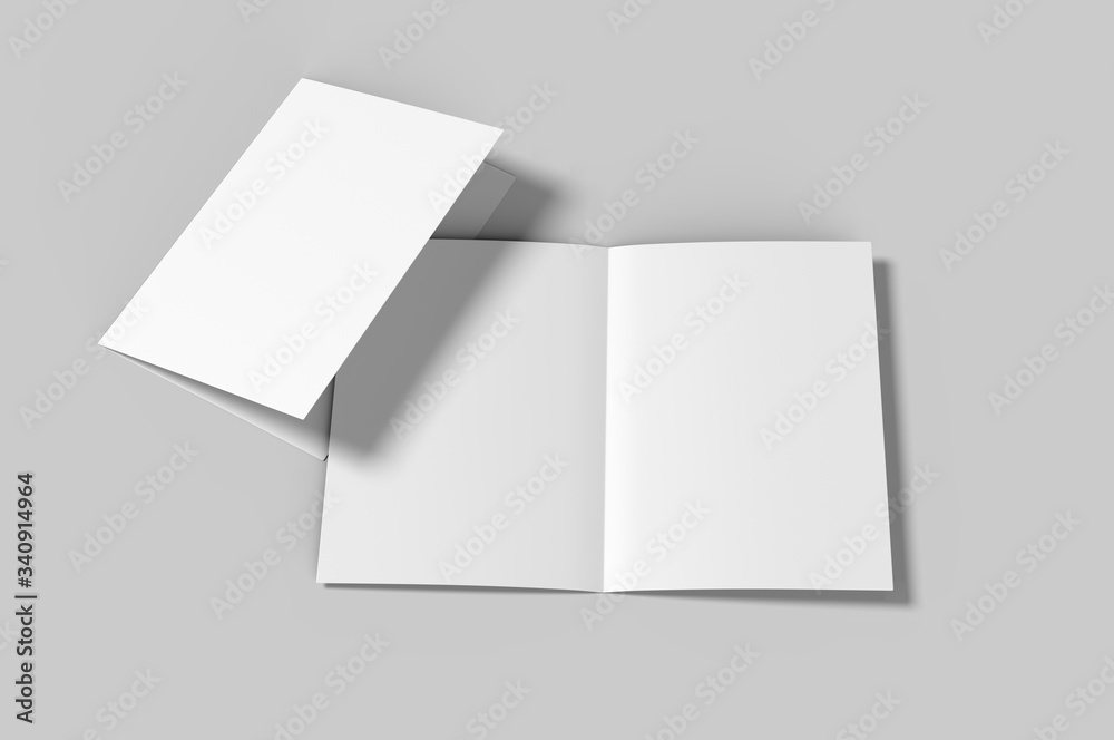 Blank half fold brochure template for mock up and presentation design ...