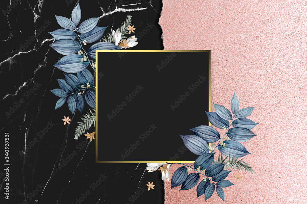 Luxurious floral wedding frame design Stock Illustration | Adobe Stock