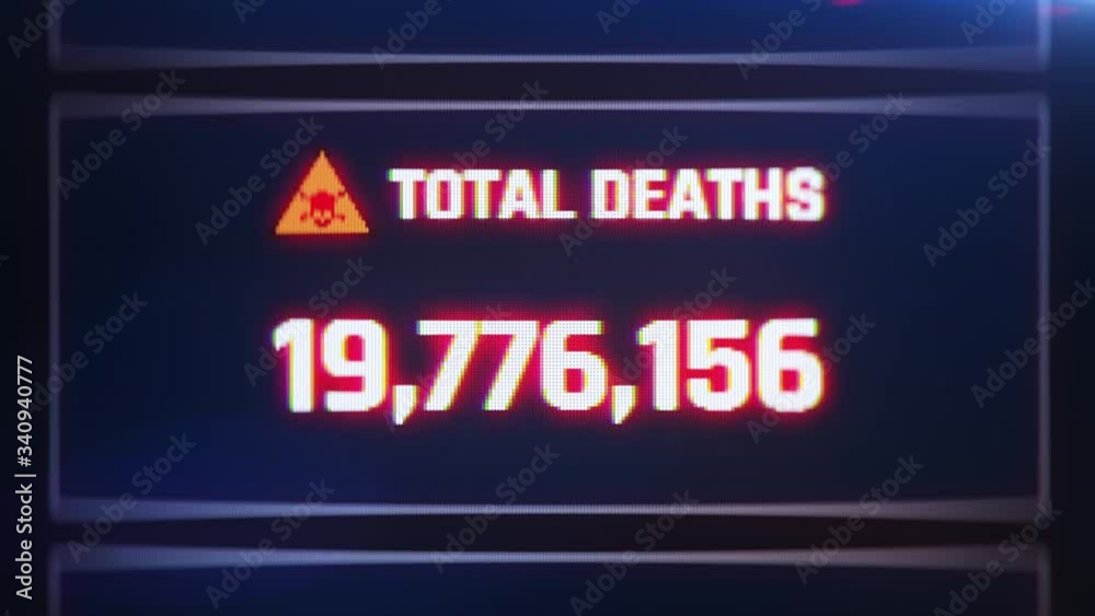 Total death count background, coronavirus deaths update, world ...