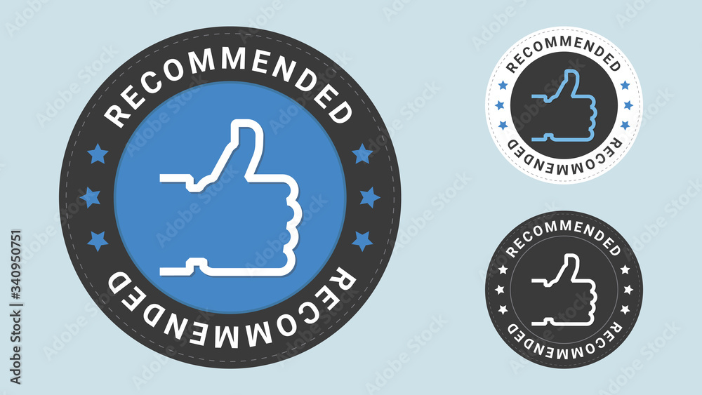 Recommended stamp vector illustration. Vector certificate icon. Vector ...