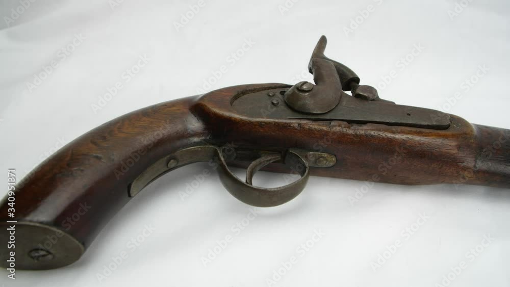 Antique Colonial Percussion Pistol, believed to be local militia issue ...