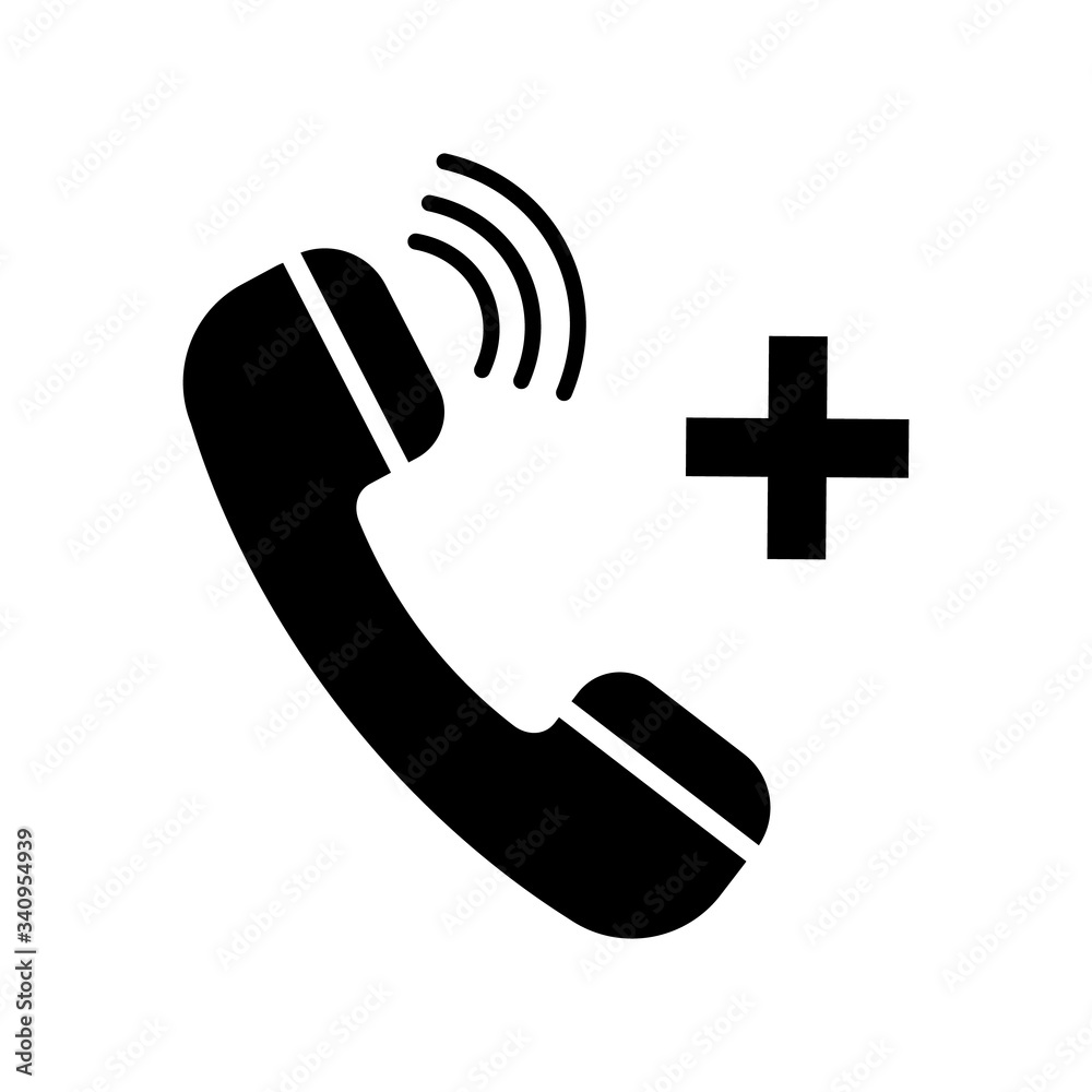 Emergency call icon. Vector illustration of ambulance and rescue ...
