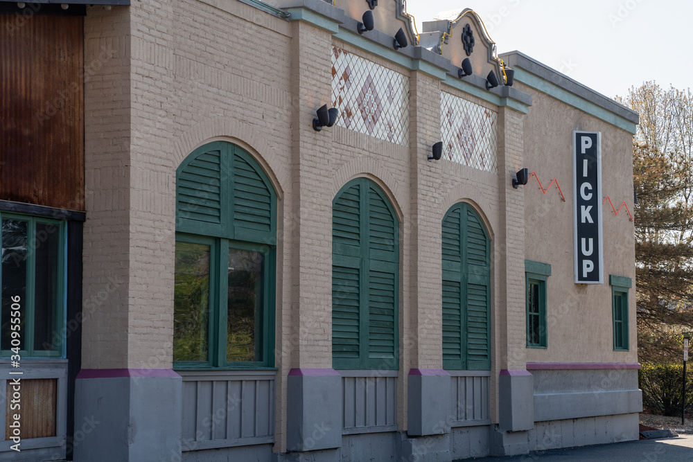 Pick up window in a restaurant Stock Photo | Adobe Stock