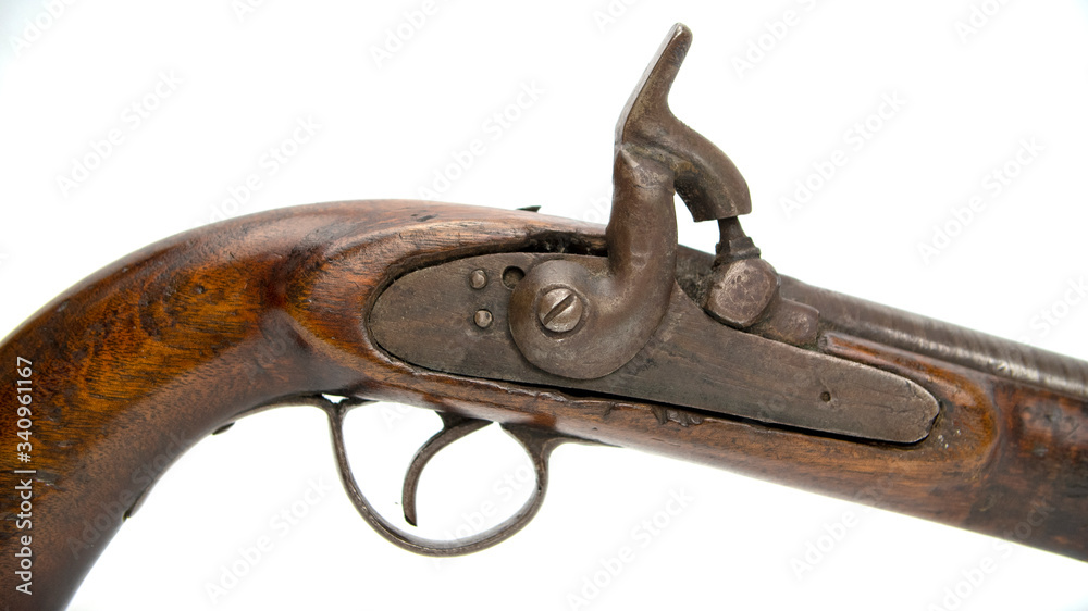 Antique Colonial Percussion Pistol, believed to be local militia issue ...