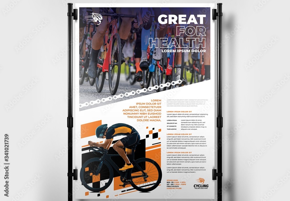 Cycling Race Poster Layout Stock Template | Adobe Stock