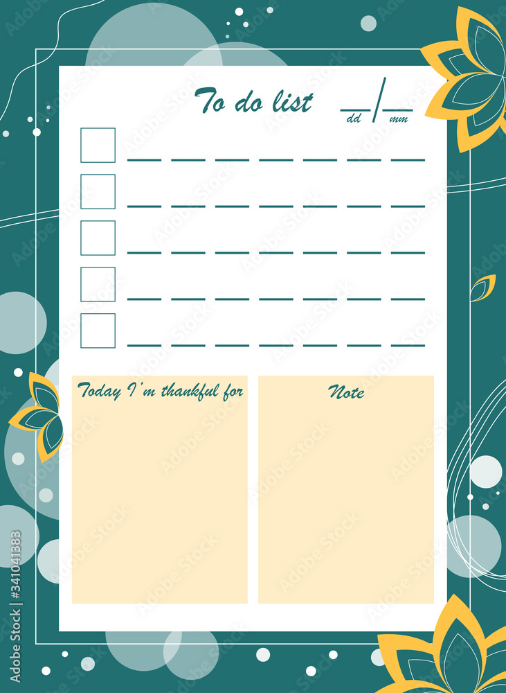 To do list template, planner design, checklist for day. Today I'm ...