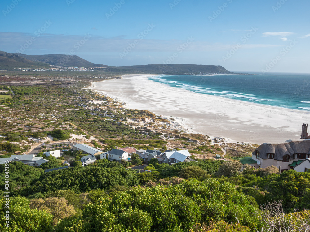 South African beach life landscape with white sand and awesome ...