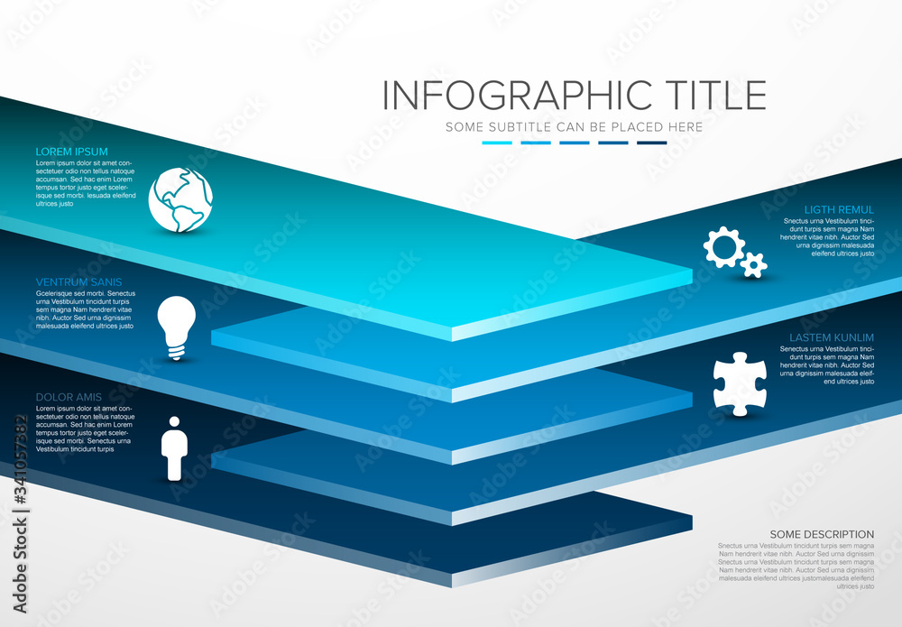Layers Infographic Layout Stock Template | Adobe Stock