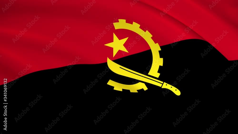 Angola National Flag - 4K seamless loop animation of the Angolan flag ...