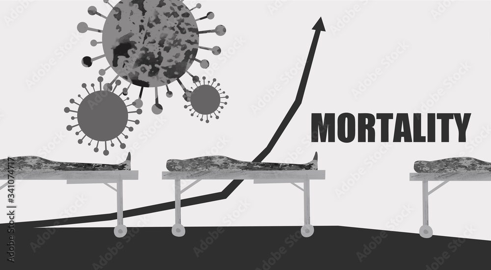 Dead bodies of people patient who died if coronavirus. High mortality ...